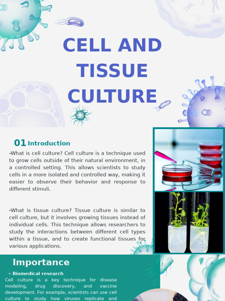 cell and tissue culture | PDF | Cell Culture | Biotechnology
