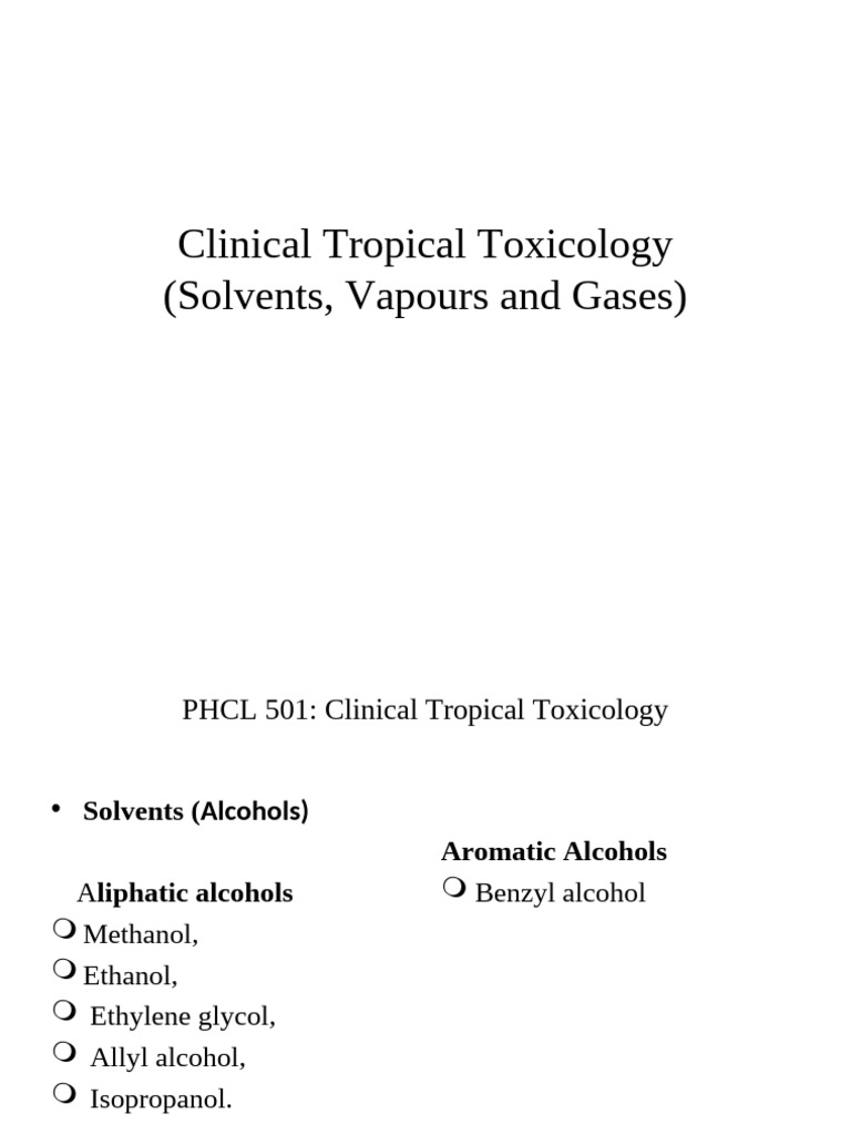 Solvents, Vapours & Gases | PDF | Alcoholism | Ethanol