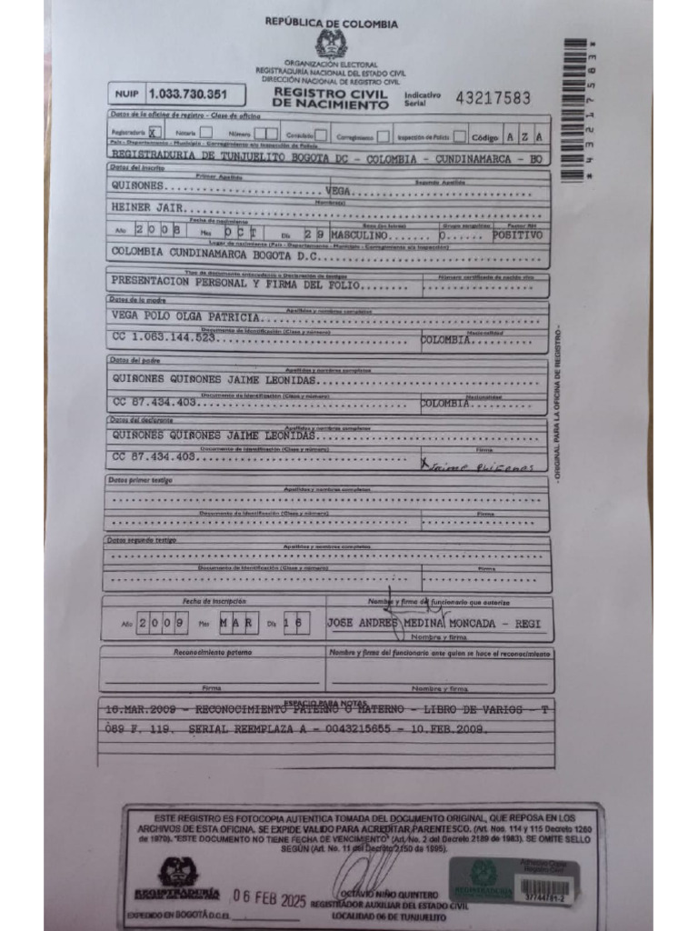 Registros Jair | PDF