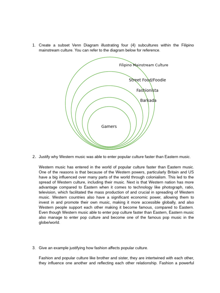 Create A Subset Venn Diagram Illustrating Four | PDF | Fashion ...
