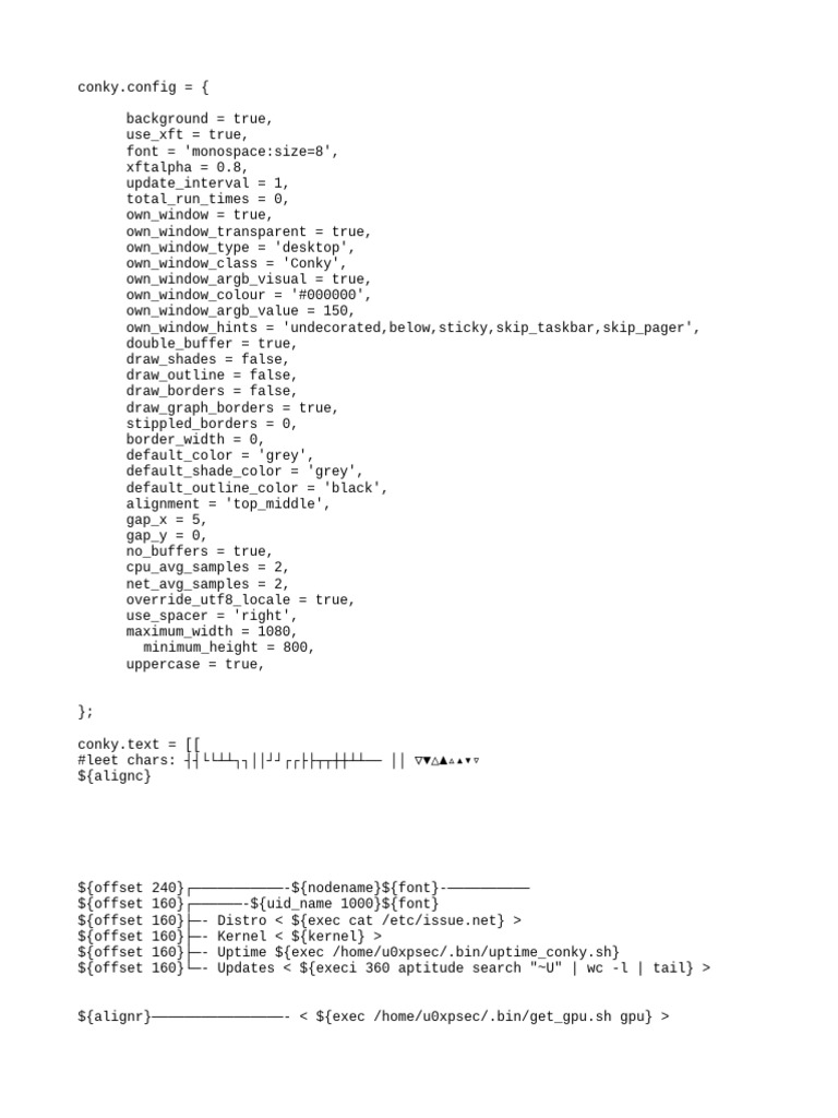 Thinkpad-Blueprint Conkyrc | PDF | Publishing | Typefaces