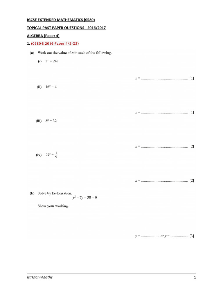 2016 2017 Ppqs Algebra Qp Pdf