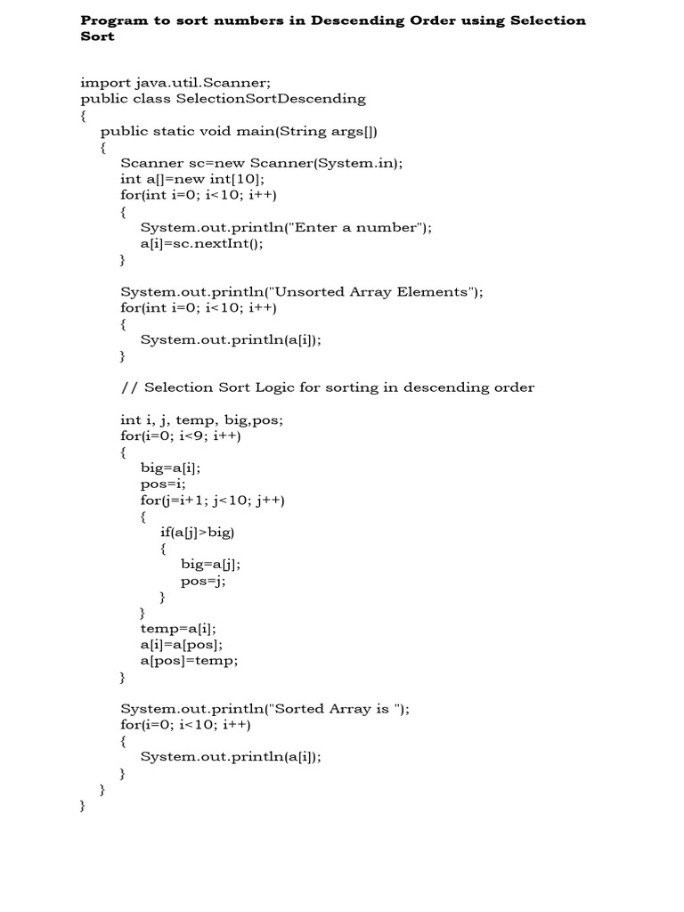 Java Programs for Matrix Diagonals and Sorting | PDF