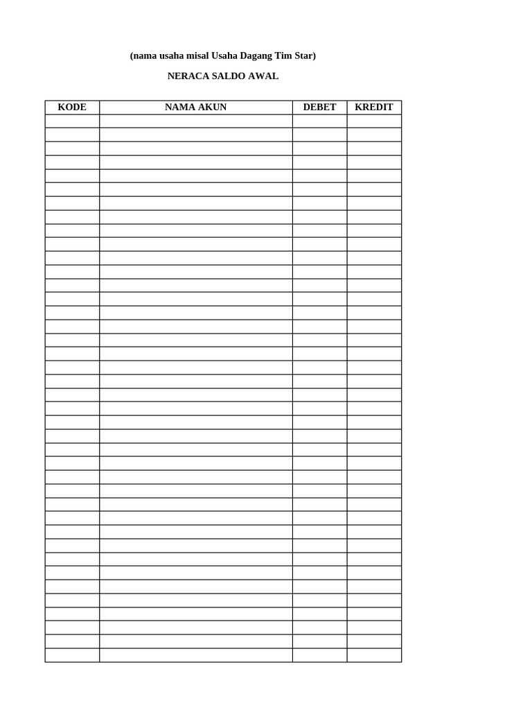 Format Siklus Akuntansi | PDF