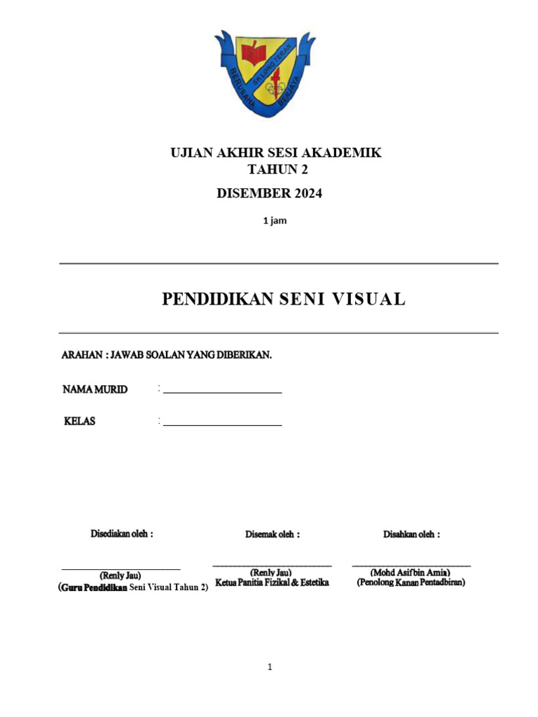 Uasa - PSV Tahun 2 | PDF