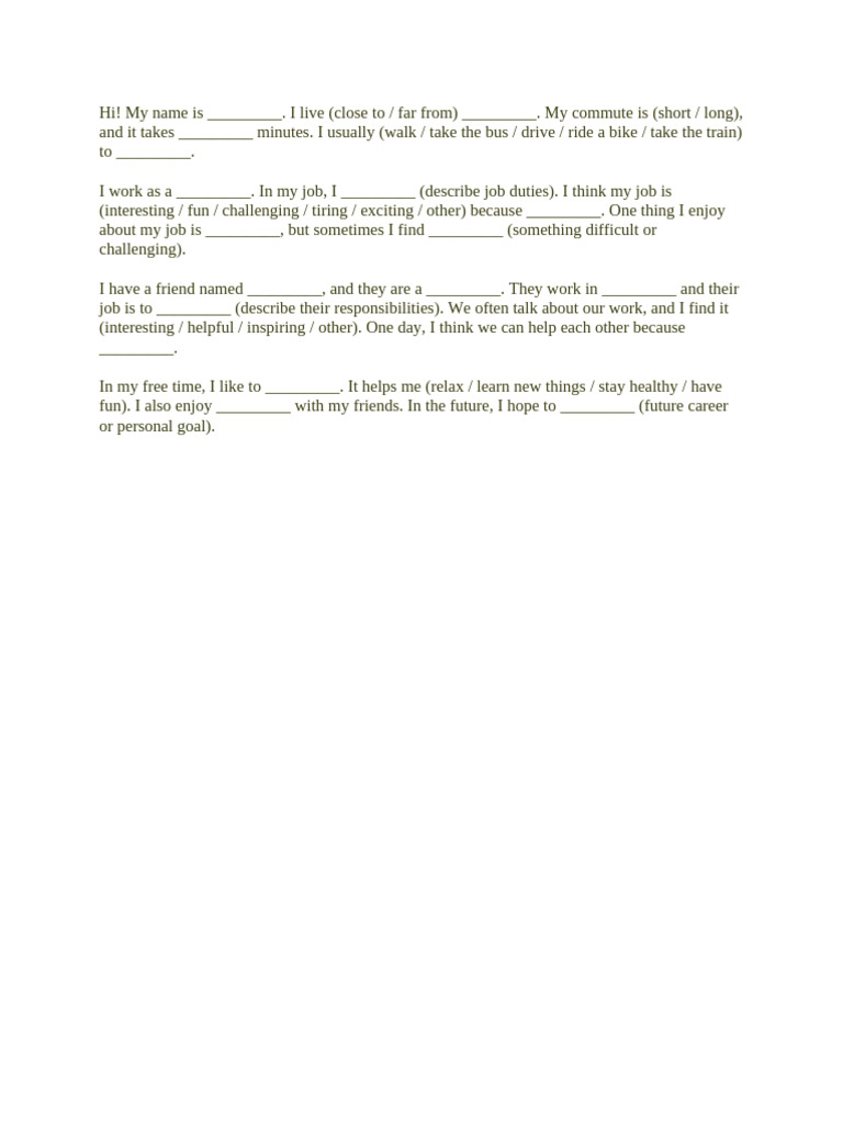 UNIT 1 SPEAKING REVISION | PDF