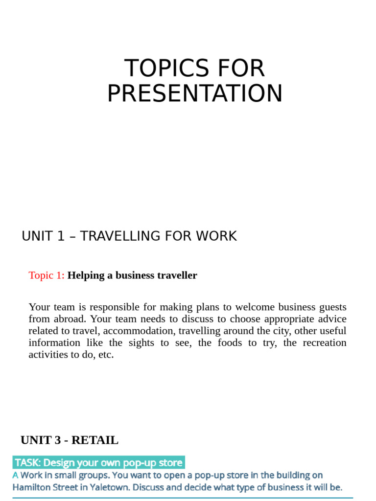 Projects Topics for Presentation | PDF