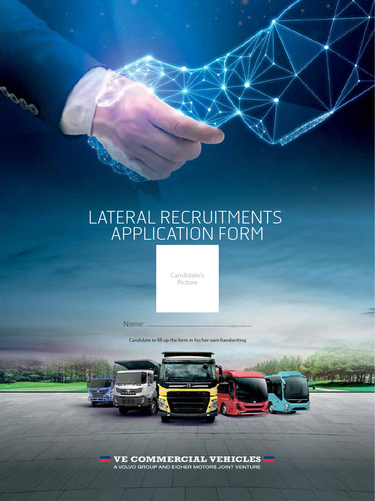 VECV - Lateral Recruitments Application Form (New Final Version) | PDF ...