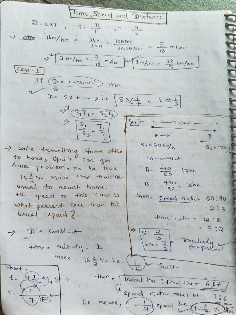 Time,speed, distance.Sonali | PDF