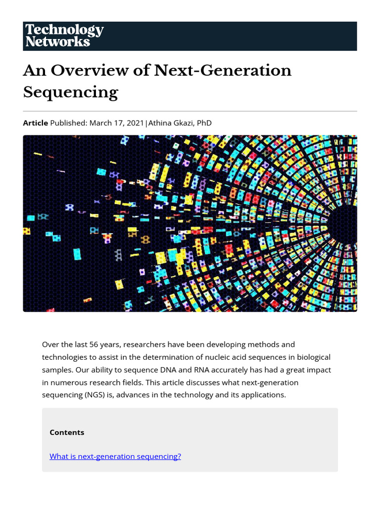 Next-Generation Sequencing Overview | PDF | Dna Sequencing | Polymerase ...