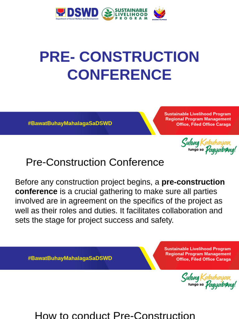 Pre Construction Conference | PDF | Specification (Technical Standard ...