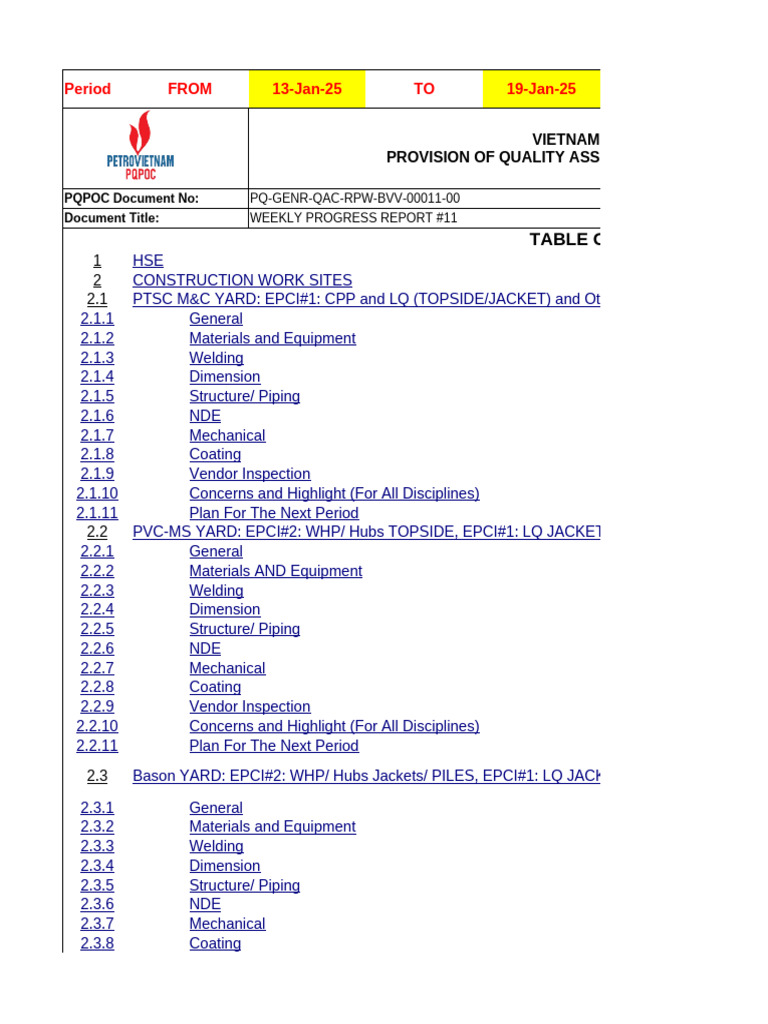 PQ Genr Qac RPW BVV 00013 00 l01 Weekly Report 18.01.2025 Final | PDF ...