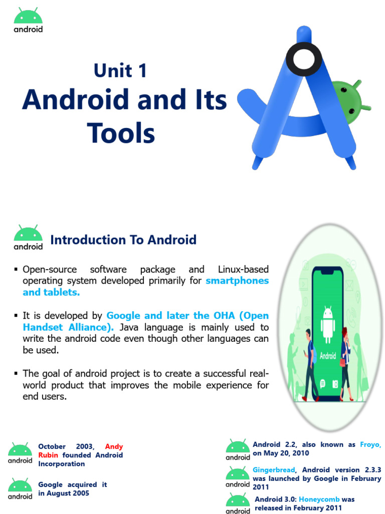 Unit-1 - Android and Its Tools | PDF | Android (Operating System) | Computing
