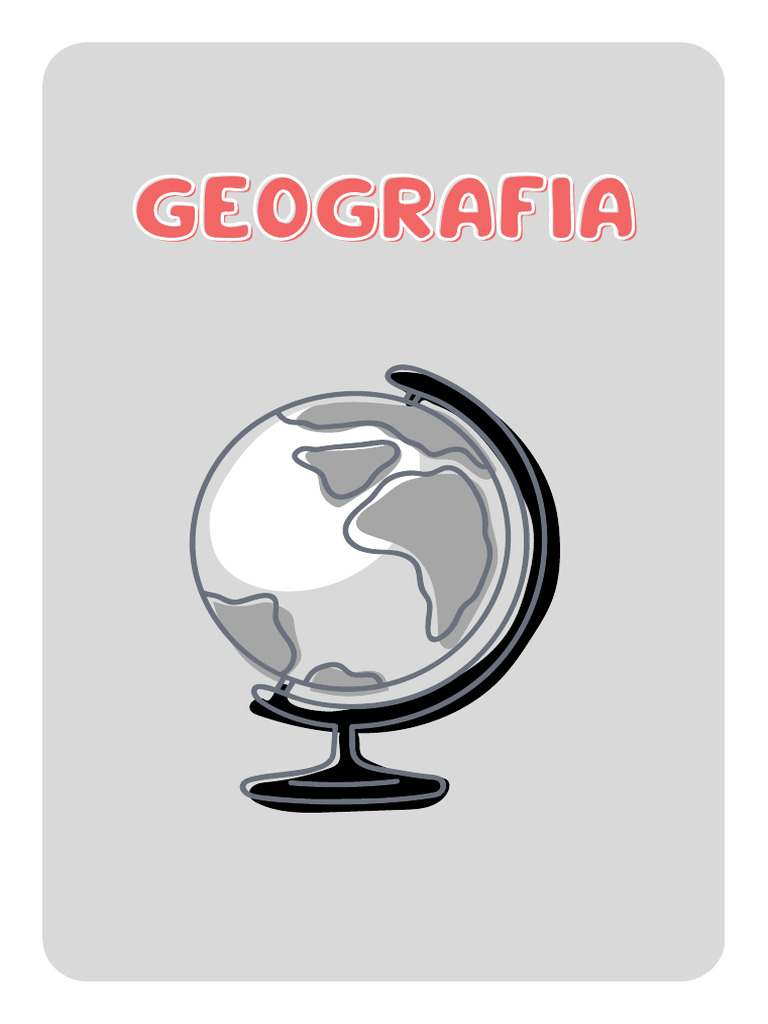 Pastel Illustration Geography Notebook A4 Cover | PDF