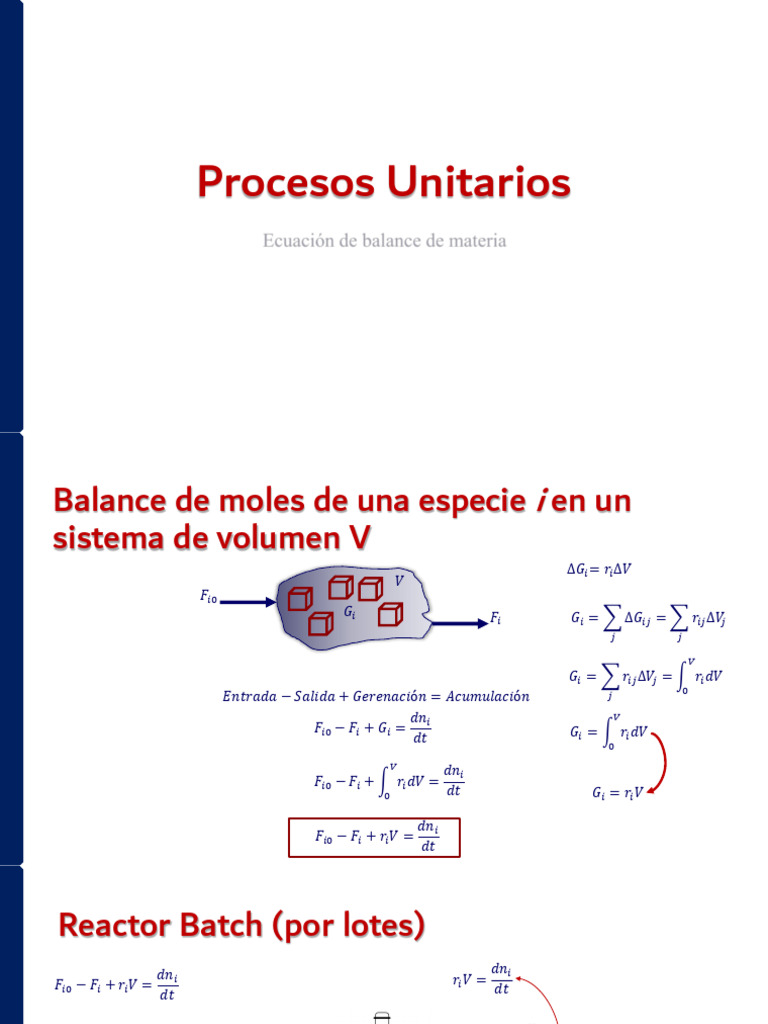 Procesos Unitarios 02 | PDF | Reactor Quimico | Reacciones químicas
