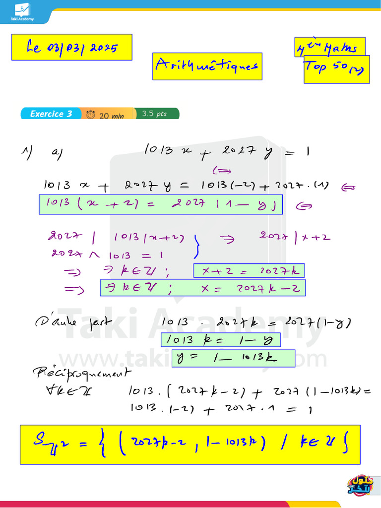 67c6f7c4eee2f Arithm Problemes Correction | PDF