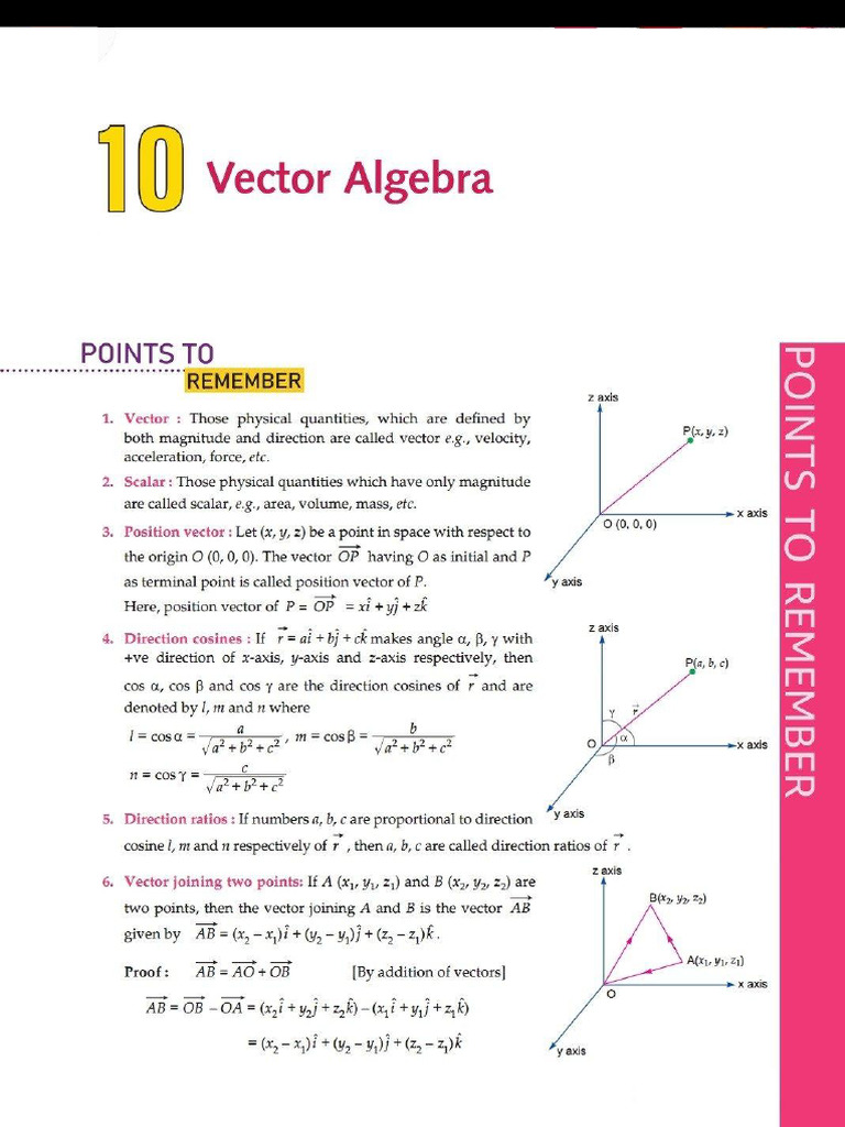 CLASS 12 MATH QUESTION BANK CH - 10 Vector Algebra | PDF