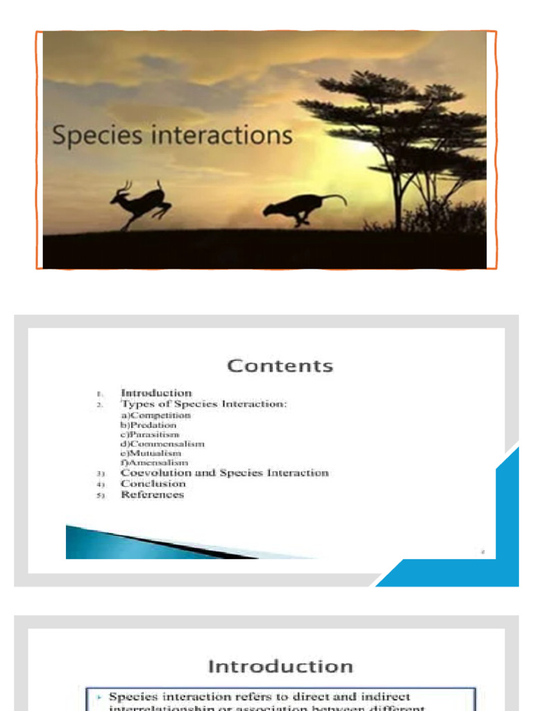 Interactions of Species ppt | PDF