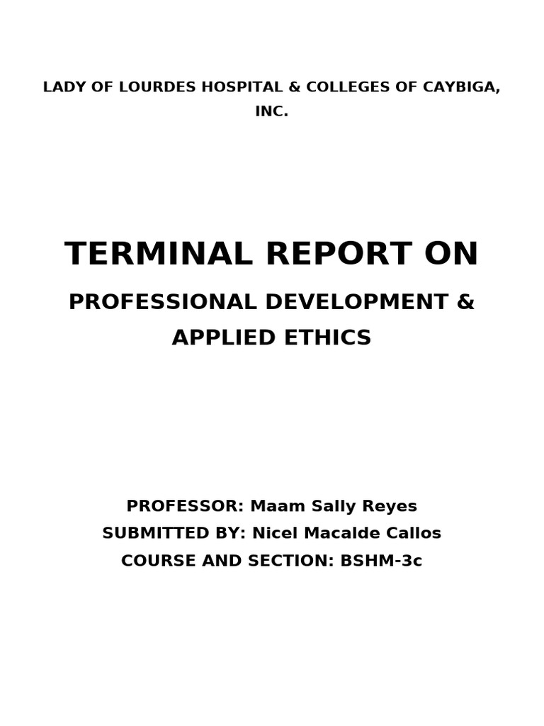 Terminal Report | PDF