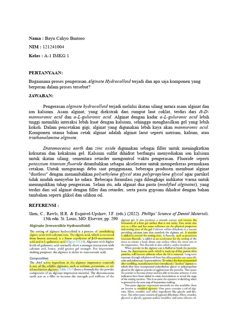 BAYU CAHYO BINTORO_FENOMENA PERMUKAAN DAN ADESI MATERIAL KEDOKTERAN GIGI | PDF