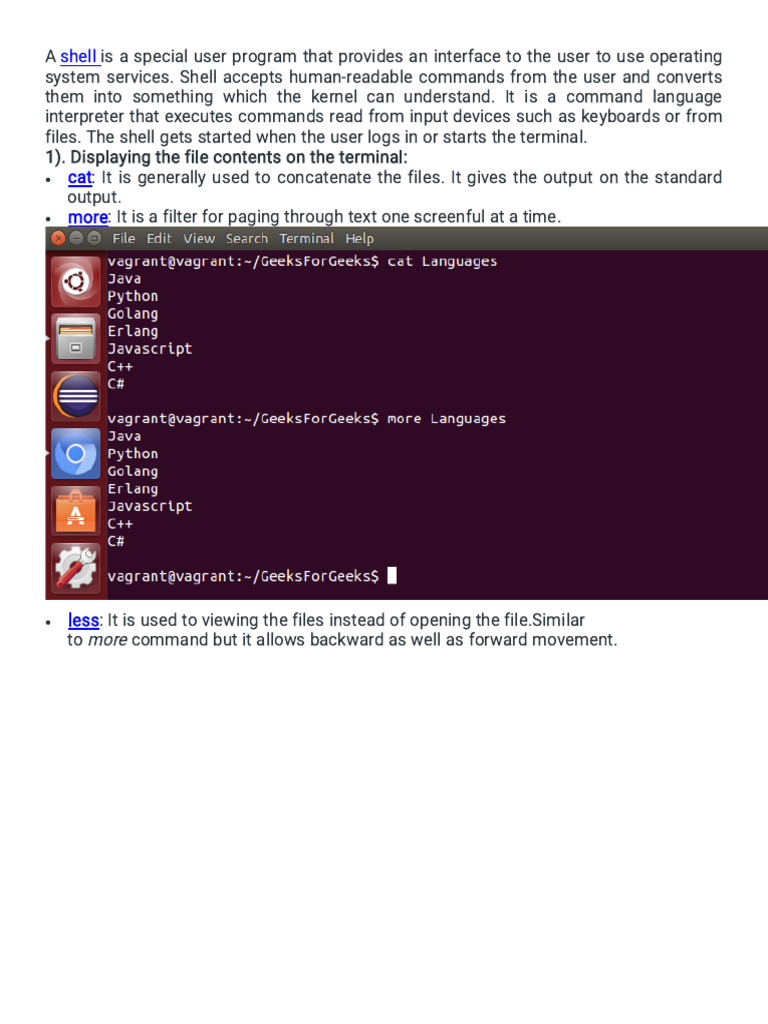 Unit 1_Unix Shell Commands | PDF | Computer File | Software Engineering Unit 1_Unix Shell Commands | PDF | Computer File | Software Engineering