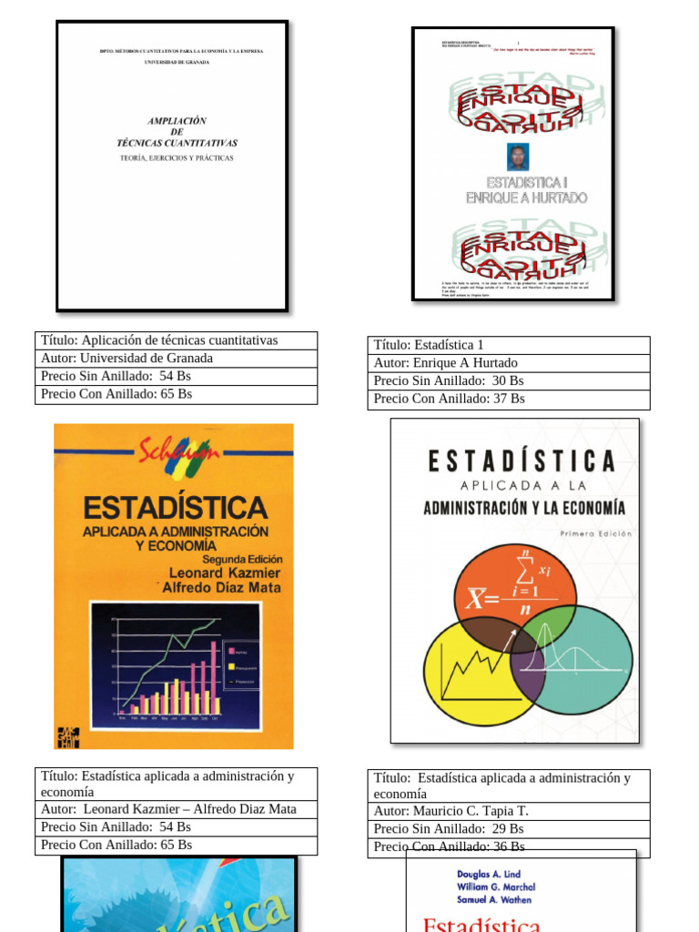 Libros de estaditica | PDF | Análisis | Matemáticas Aplicadas