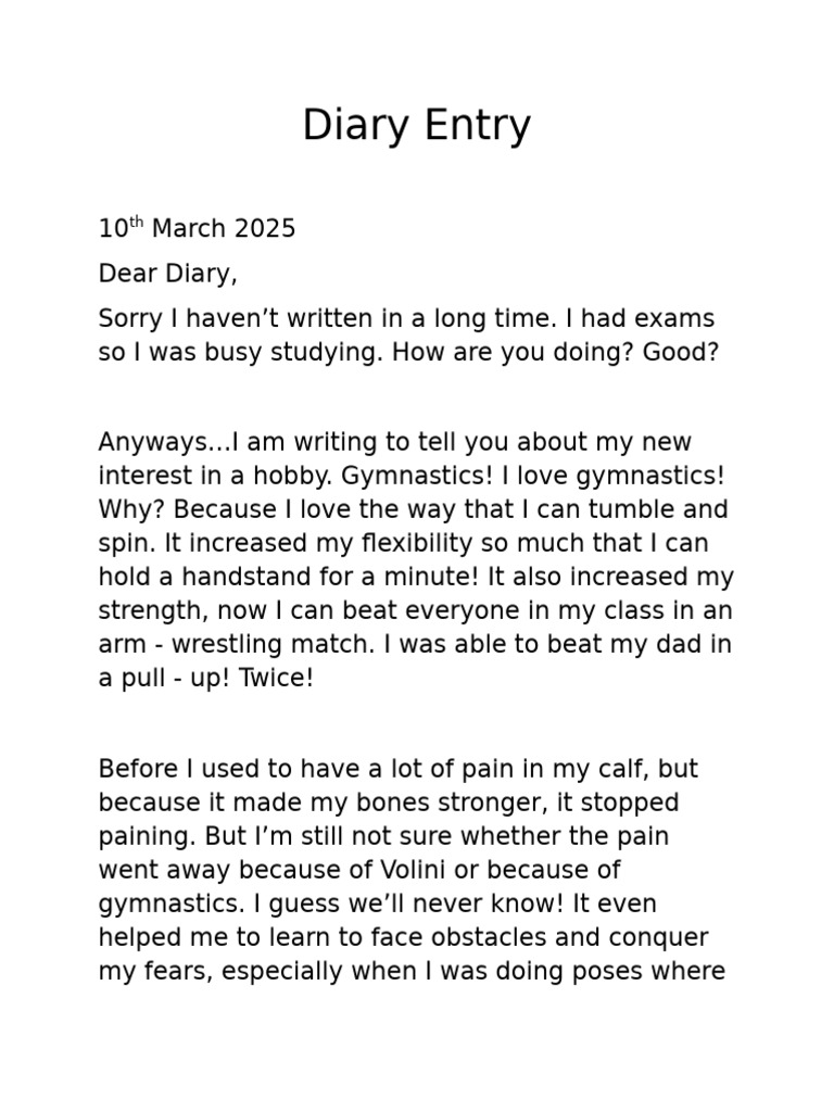 Diary Entry | PDF