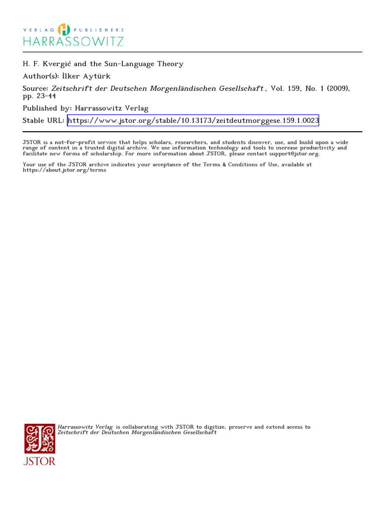 H. F. Kvergić and the Sun-Language Theory | PDF | Mustafa Kemal Atatürk ...