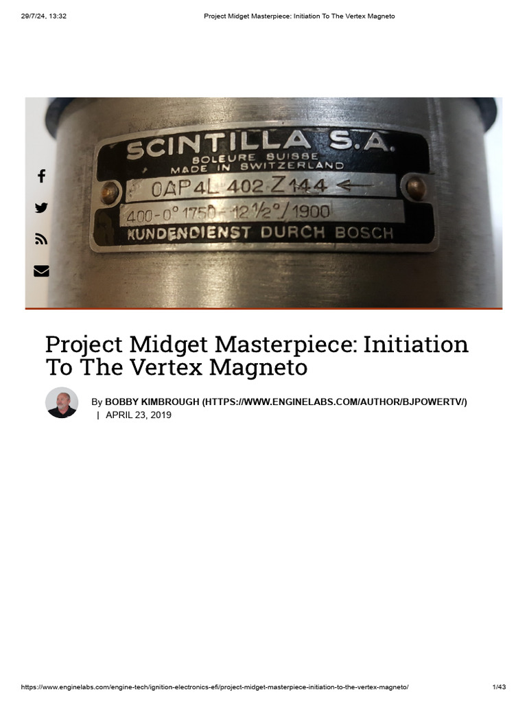 Project Midget Masterpiece - Initiation To The Vertex Magneto | PDF ...