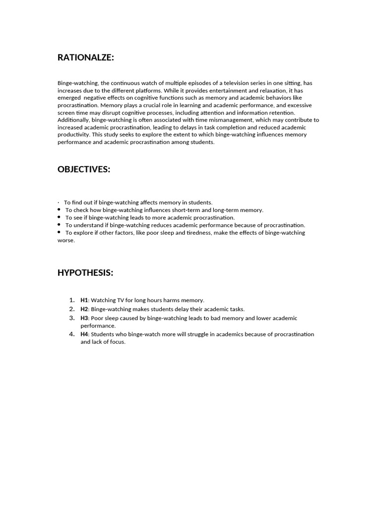 Effects of Binge-Watching on Students | PDF