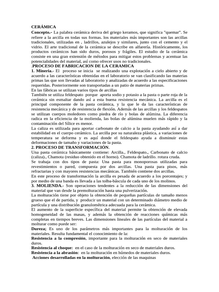 CERÁMICA y REFRACTARIOS | PDF | Refractario | Sinterización