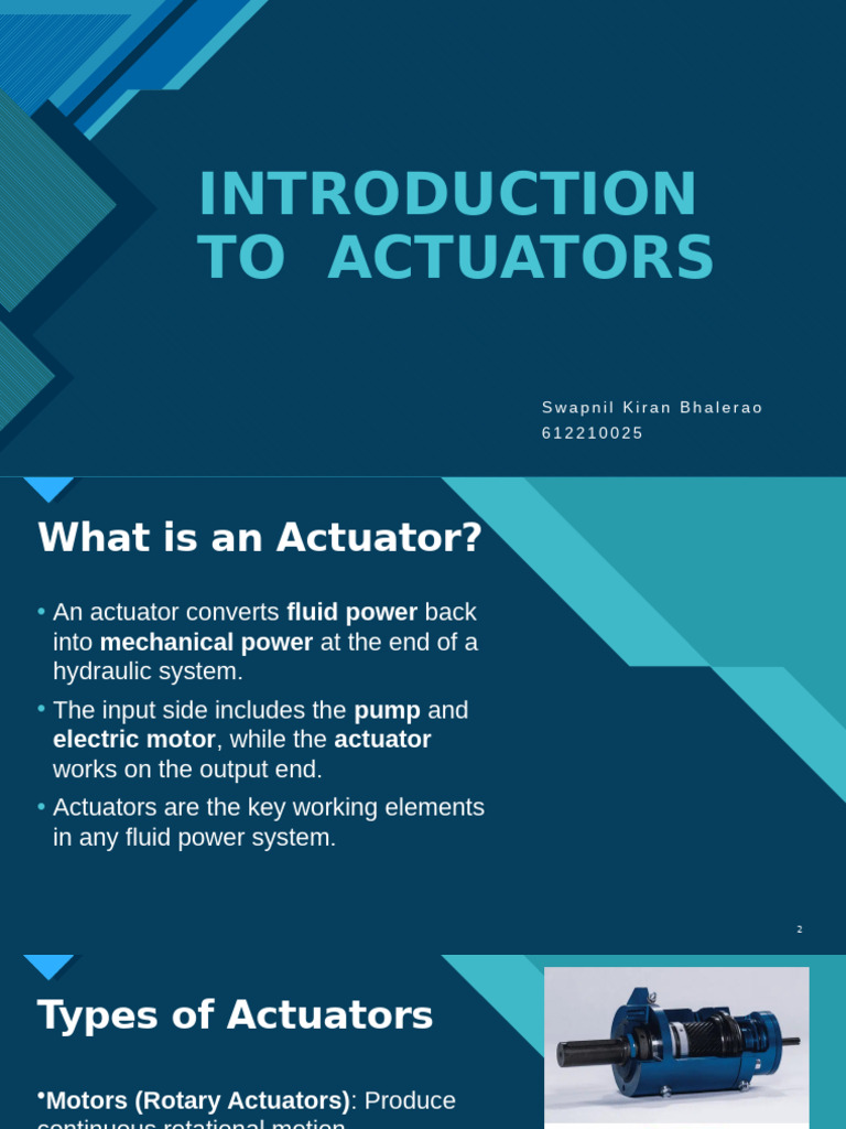 612210025 Introduction to Actuators | PDF