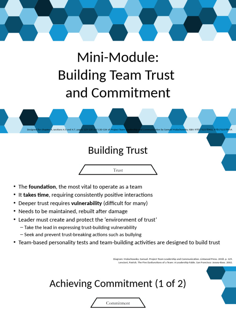 Building Team Trust and Commitment Guide | PDF | Leadership ...