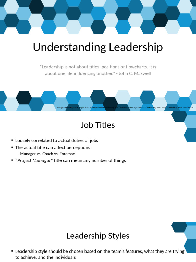 Chapter 1 - Understanding Leadership | PDF | Leadership | Motivational