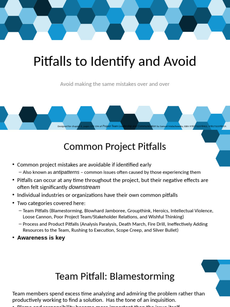 Chapter 6 - Pitfalls to Identify and Avoid | PDF | Agile Software Development