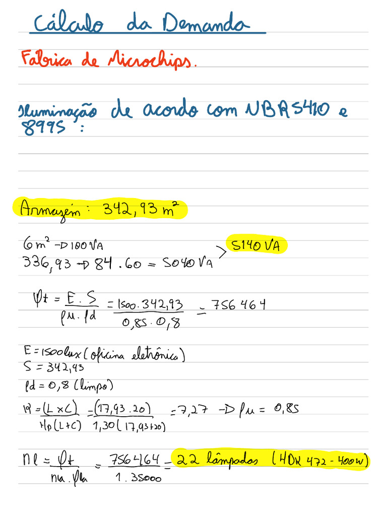 Cálculo Demanda 01 | PDF