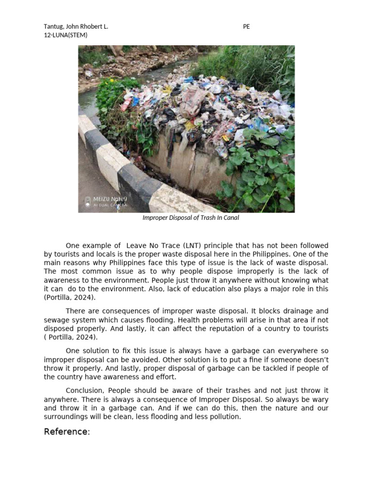 Addressing Canal Waste Issues | PDF