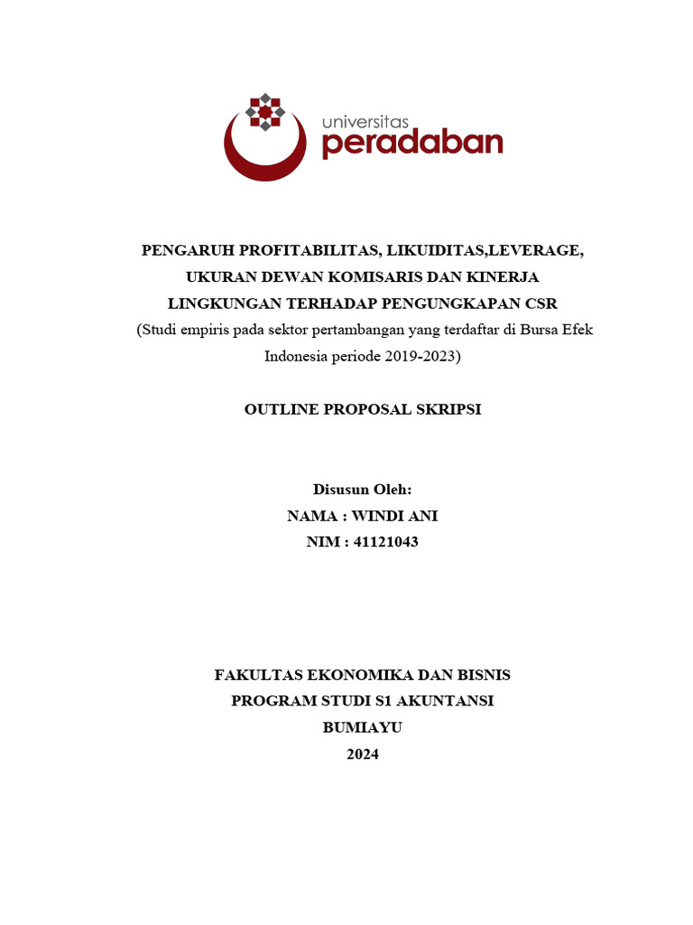 Outline Windi Ani | PDF