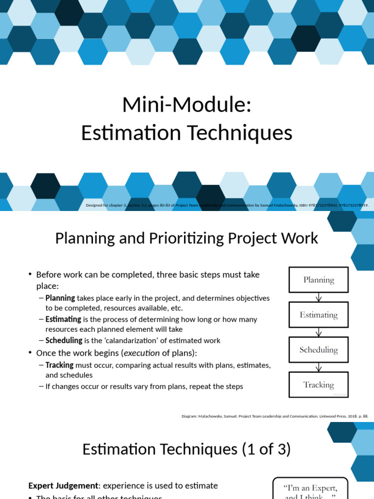 Mini Module 12 - Estimation Techniques | PDF | Cognition