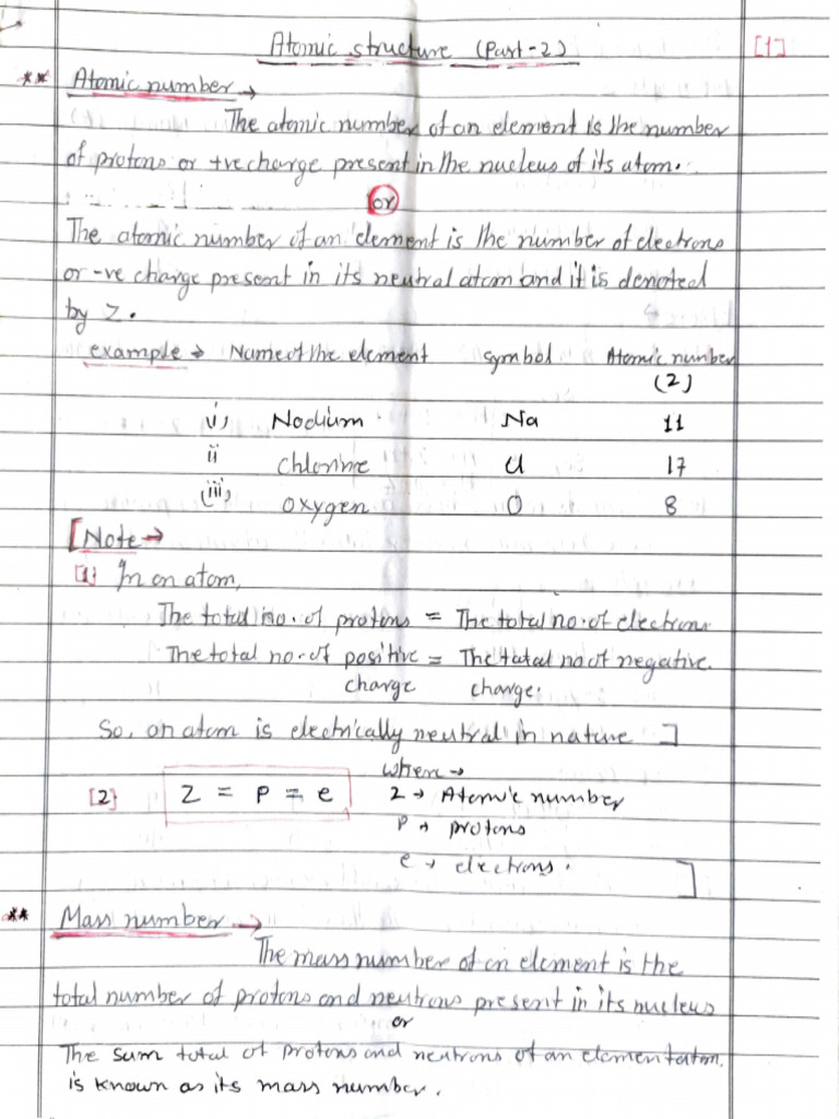 Atomic structure part-2 ,STD-9 | PDF