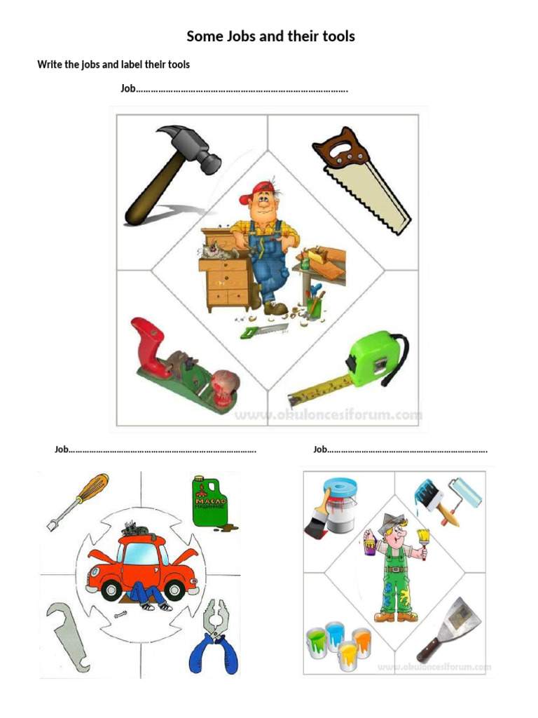 Some jobs and their tools | PDF
