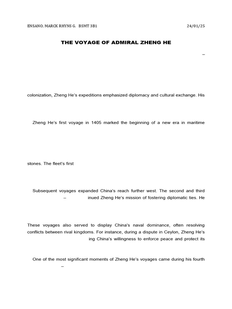 The-Voyage-of-Admiral-Zheng-He | PDF