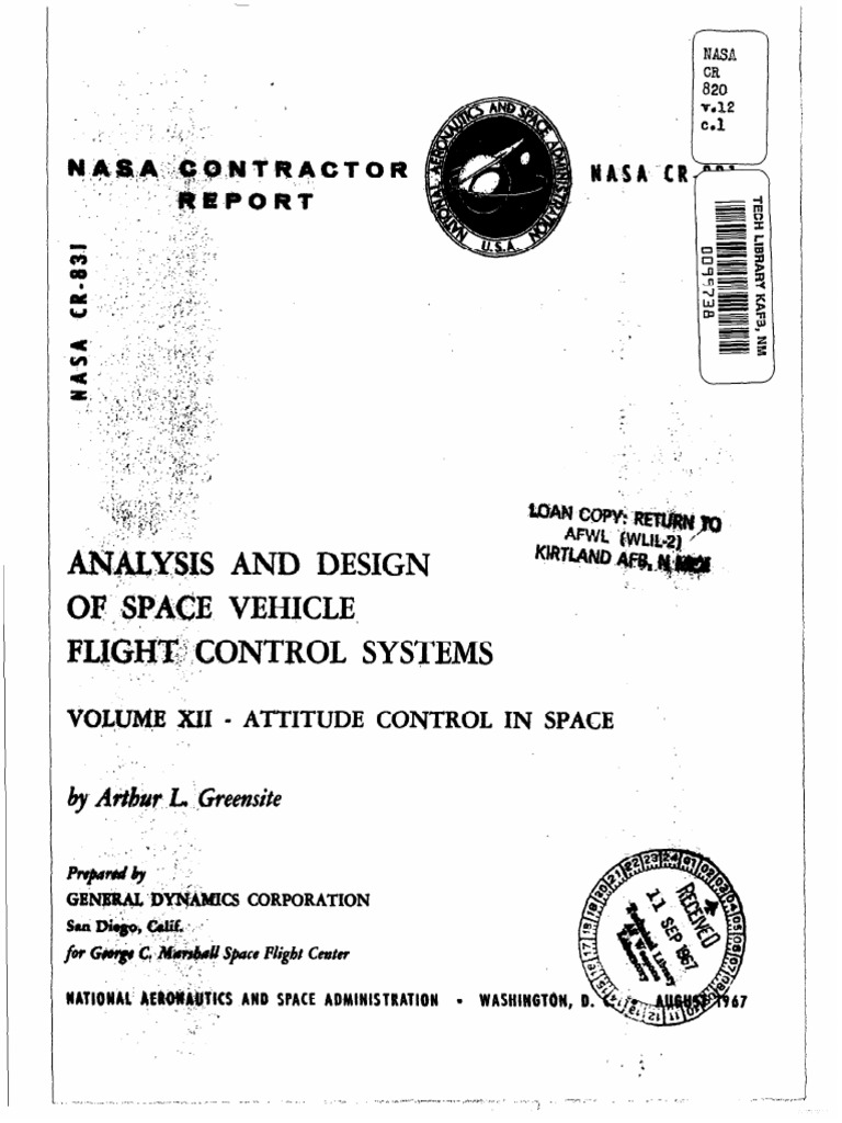 Analysis and Design of Space Vehicle Flight Control Systems - Volume 12 ...