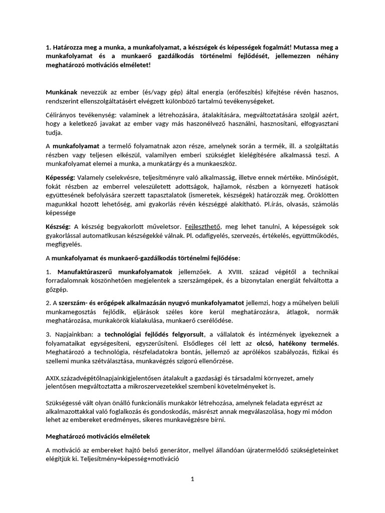 Szóbeli Tételek Kidolgozva2020 | PDF