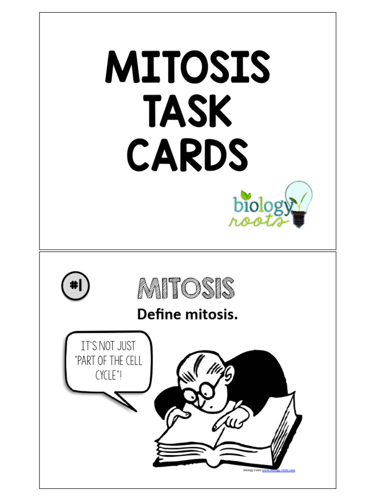 Mitosis Task Cards - Biology Roots | PDF | Mitosis | Biological Processes