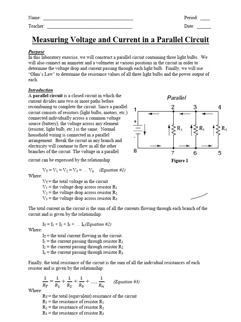 (New Power Supply) Physics Lab #15 Parallel Circuits | PDF | Series And ...