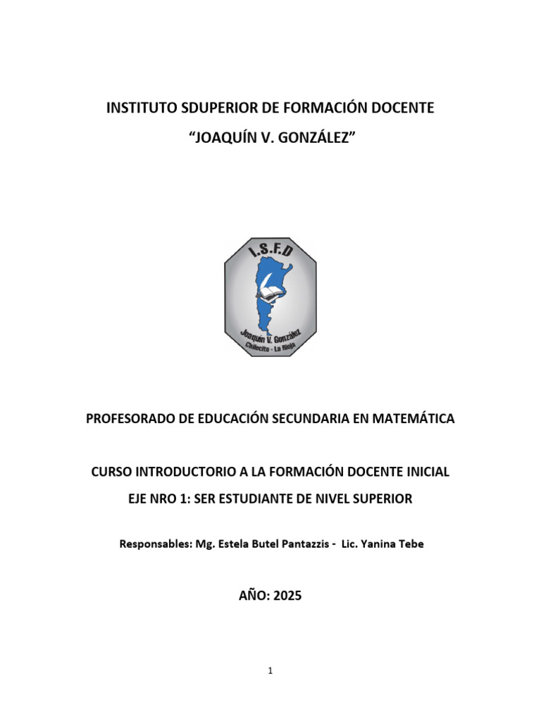 Nuevo 2025 Prof Butel Ser Estudiantes Profesorado de Matemática 2025 ...