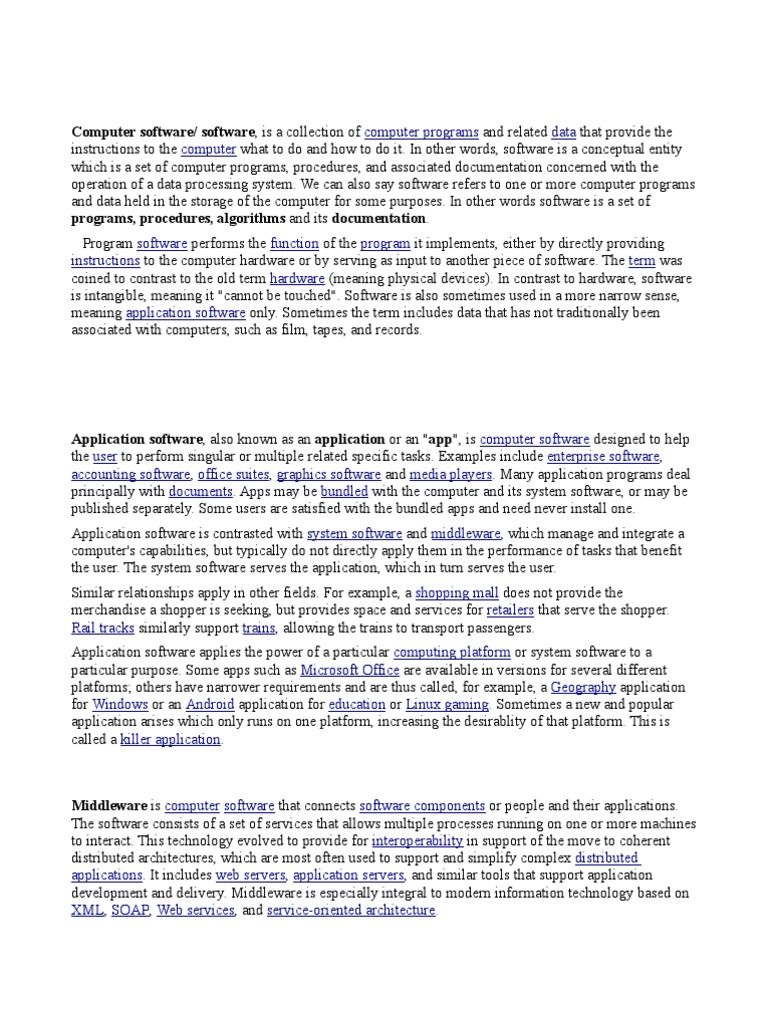 Computer Software/ Software, Is A Collection of | PDF | Compiler | Software