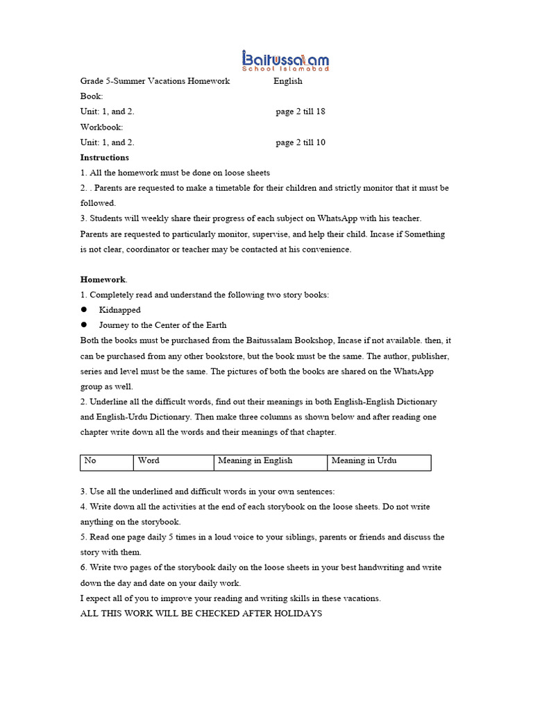 Grade 5 summer task full | PDF | Noun | Linguistics