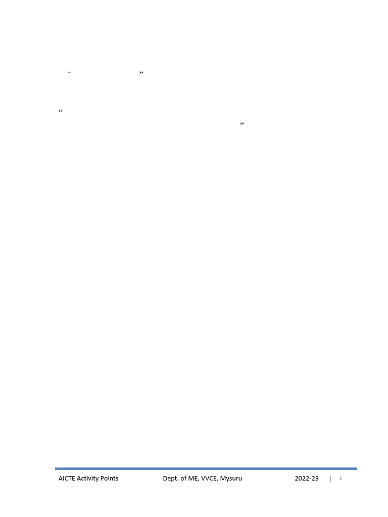 FRONT SHEETS For AICTE Activity Points | PDF